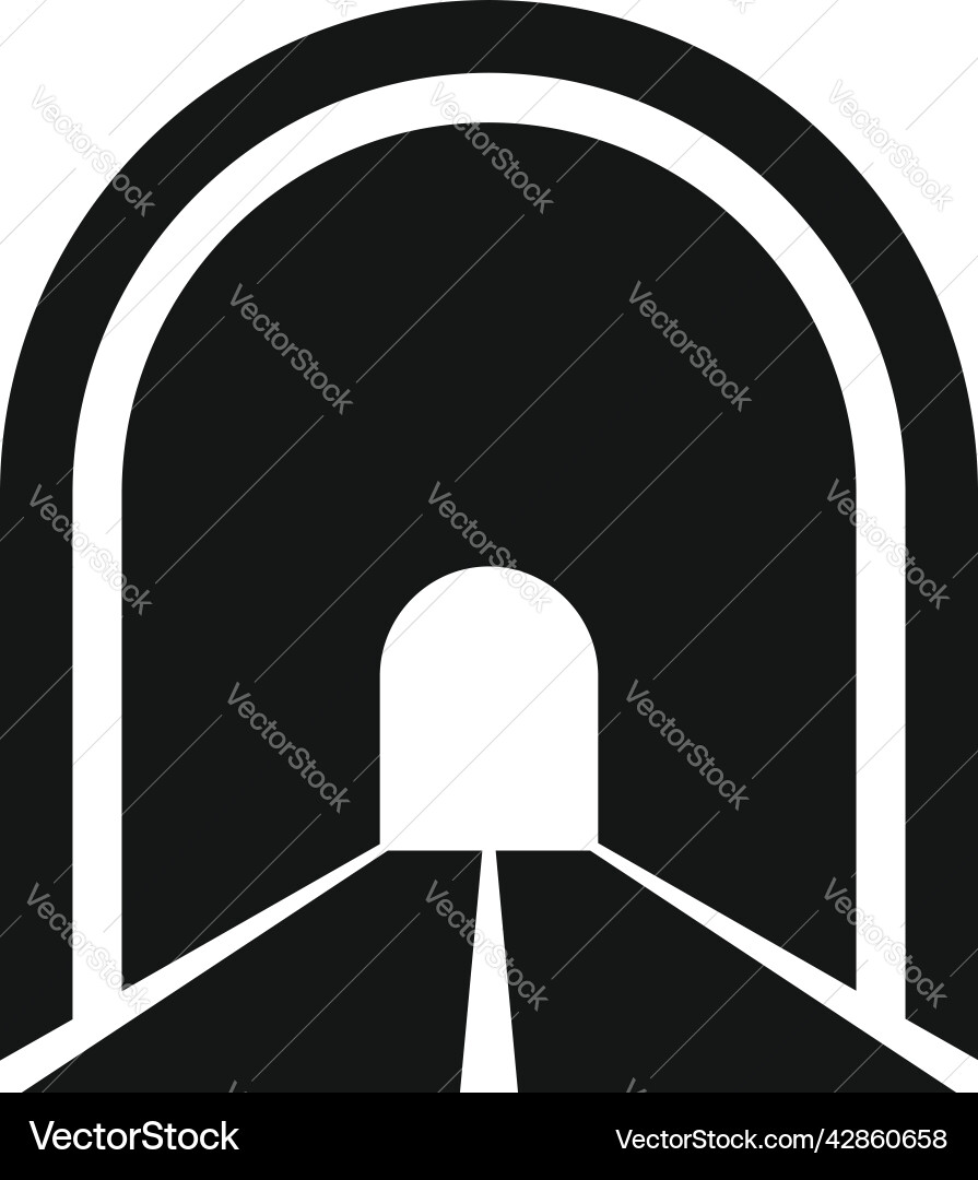 Car tunnel icon simple road view Royalty Free Vector Image