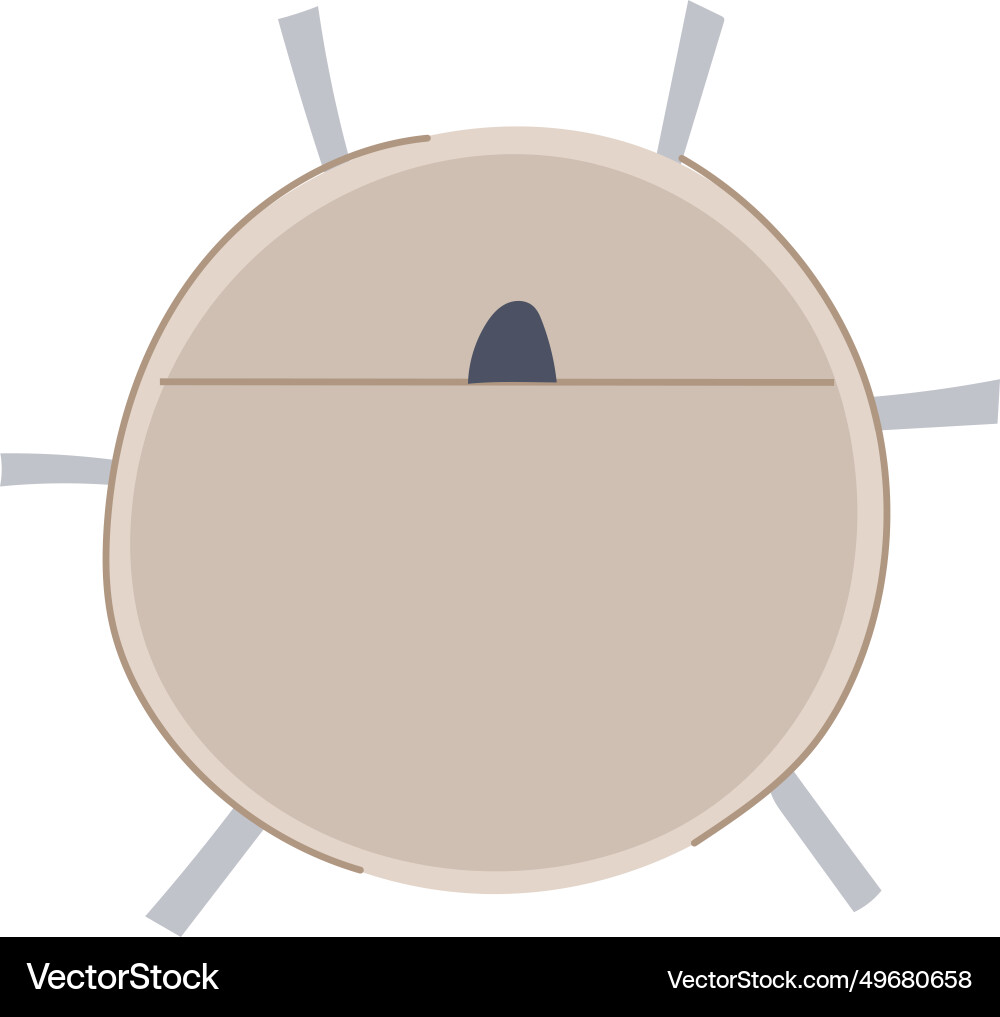 Clean robot vacuum cleaner cartoon Royalty Free Vector Image