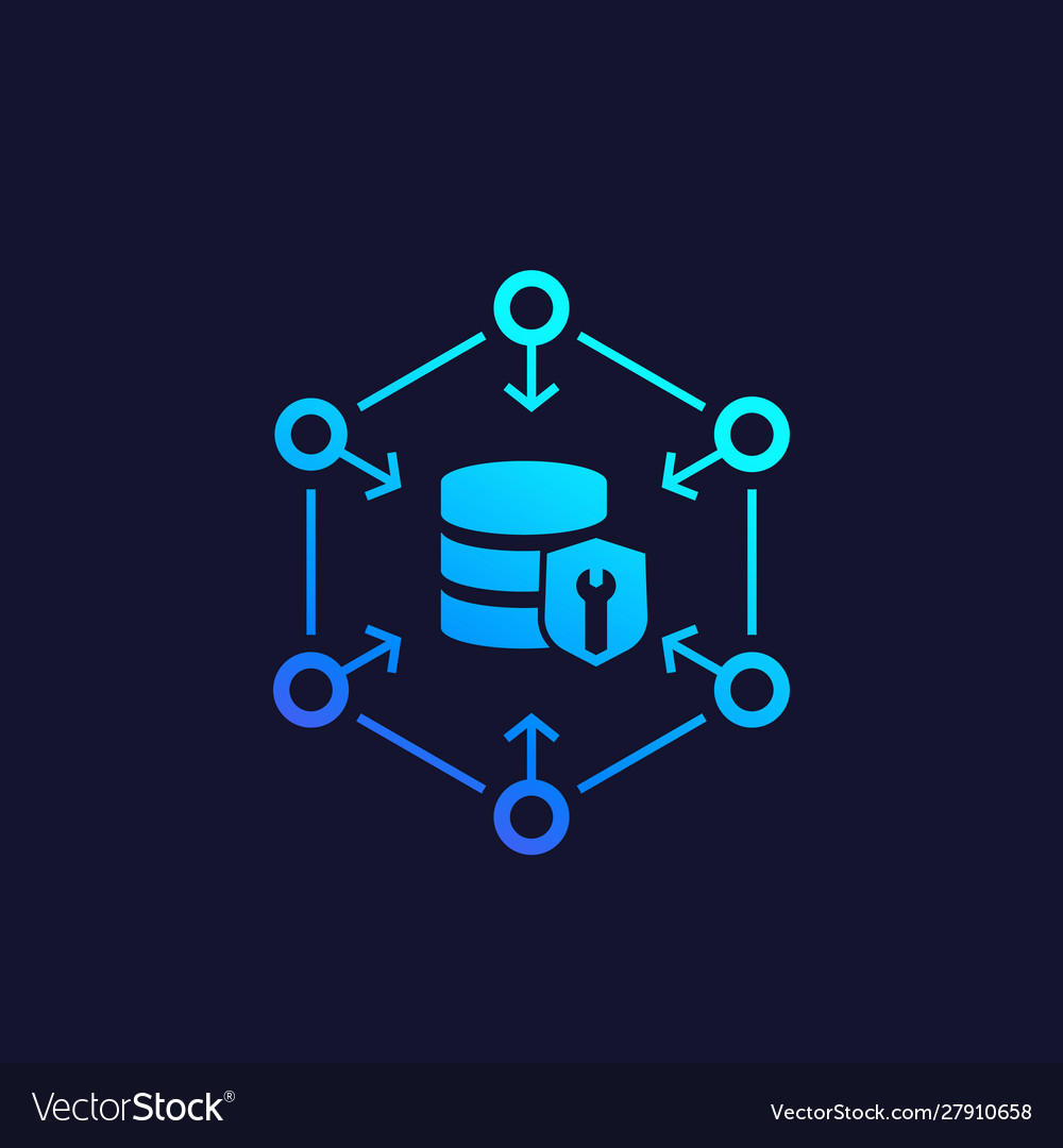 Database security configuration icon Royalty Free Vector