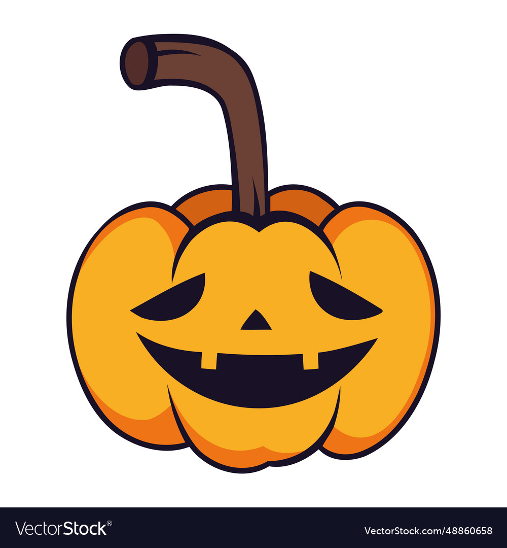Halloween cute pumpkin spooky Royalty Free Vector Image