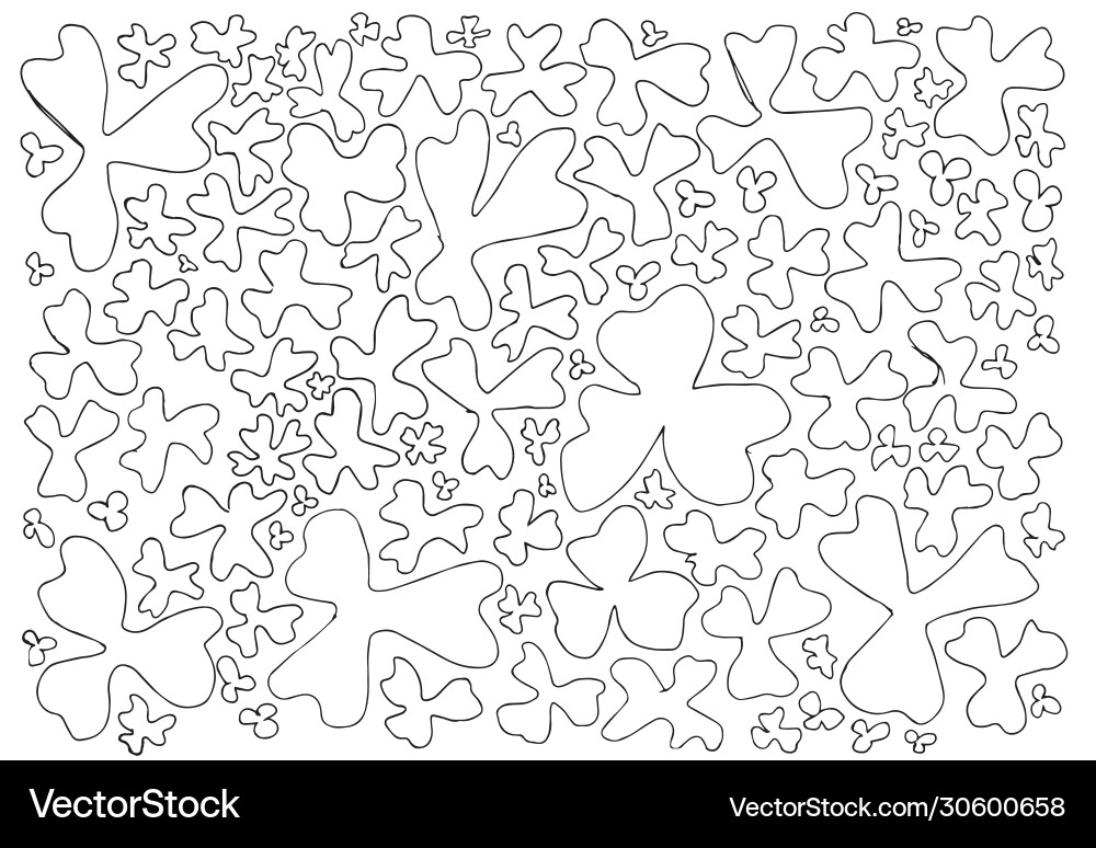 Hand drawn shamrock icon for st patrick day Vector Image