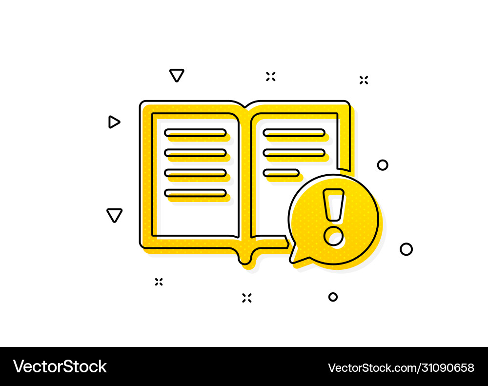Interesting facts icon exclamation mark sign Vector Image