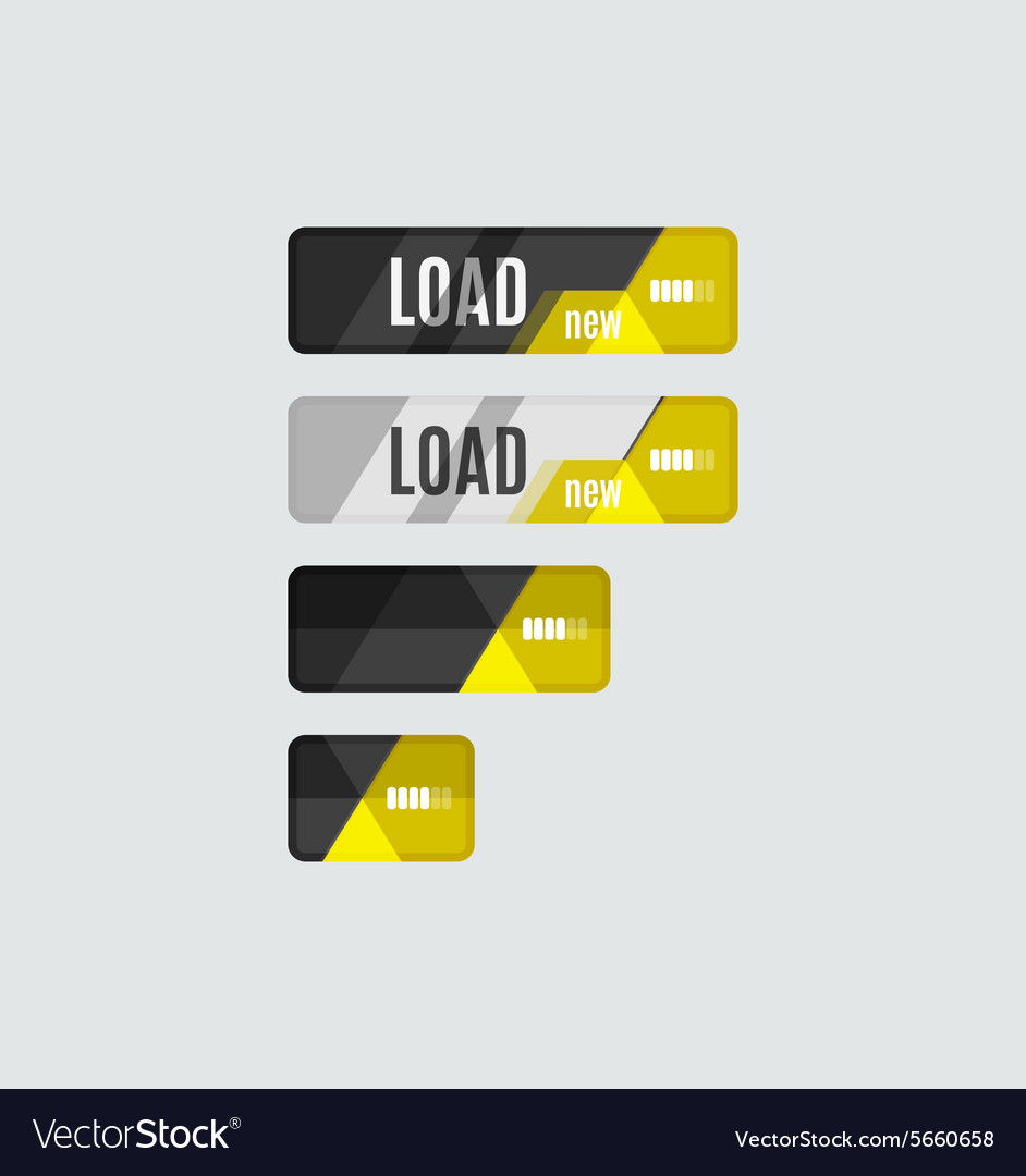 Load button futuristic hi-tech ui design Vector Image