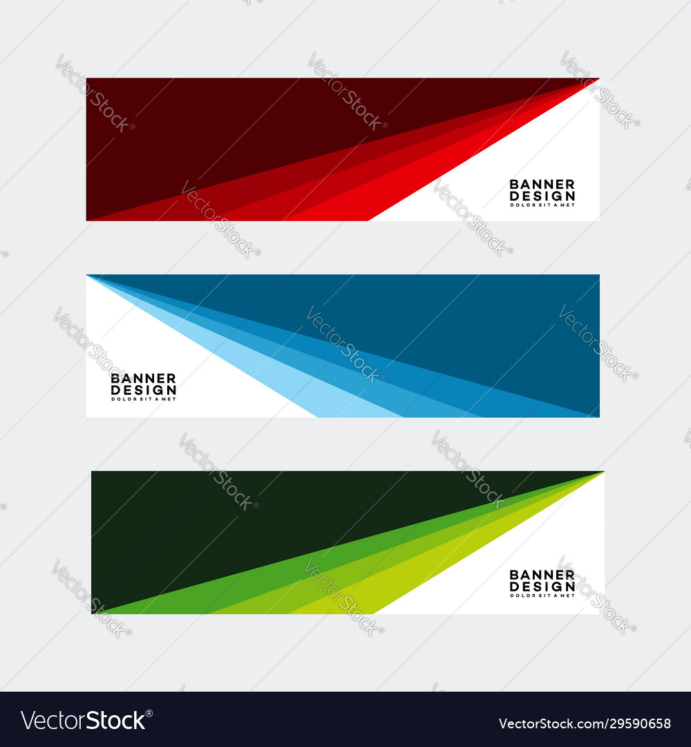 Modern web banners template with diagonal Vector Image