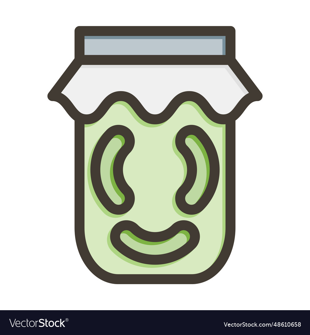 Pickle thick line filled colors for personal Vector Image