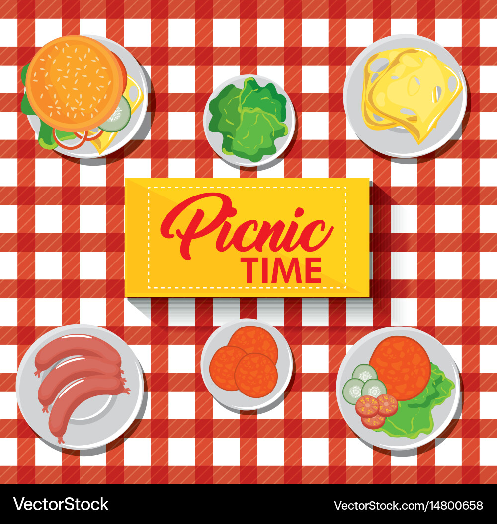 Picnic time design Royalty Free Vector Image - VectorStock