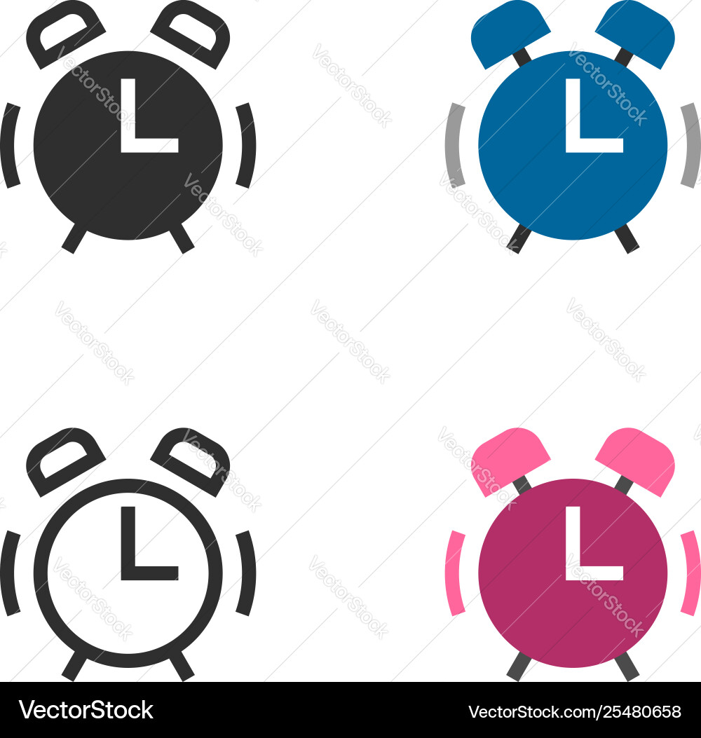 Ringing alarm clock we are late Royalty Free Vector Image