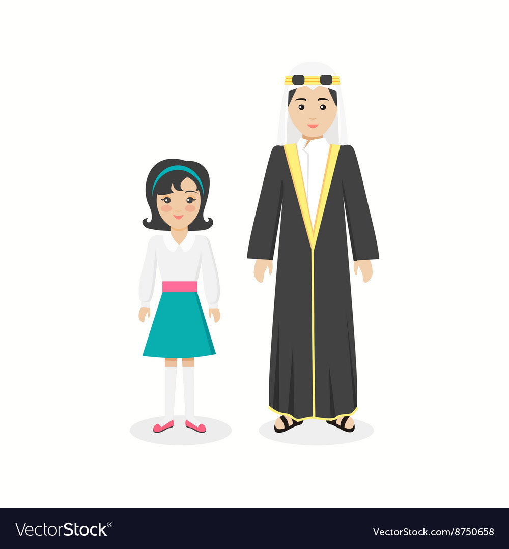 Saudi Arabia Traditional Clothes People Royalty Free Vector Saudi Arabia Traditional Clothes People Royalty Free Vector