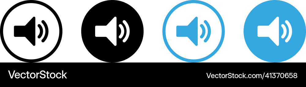 Speaker icon sound volume symbol - loudspeaker Vector Image