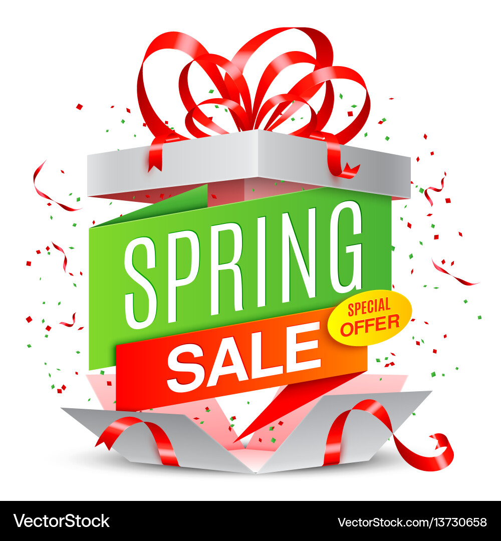 Spring sale announcement Royalty Free Vector Image