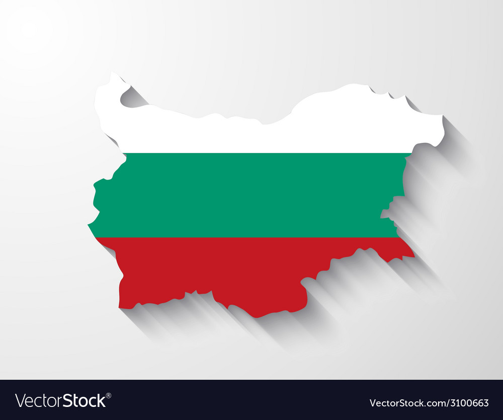 Bulgaria map with shadow effect Royalty Free Vector Image