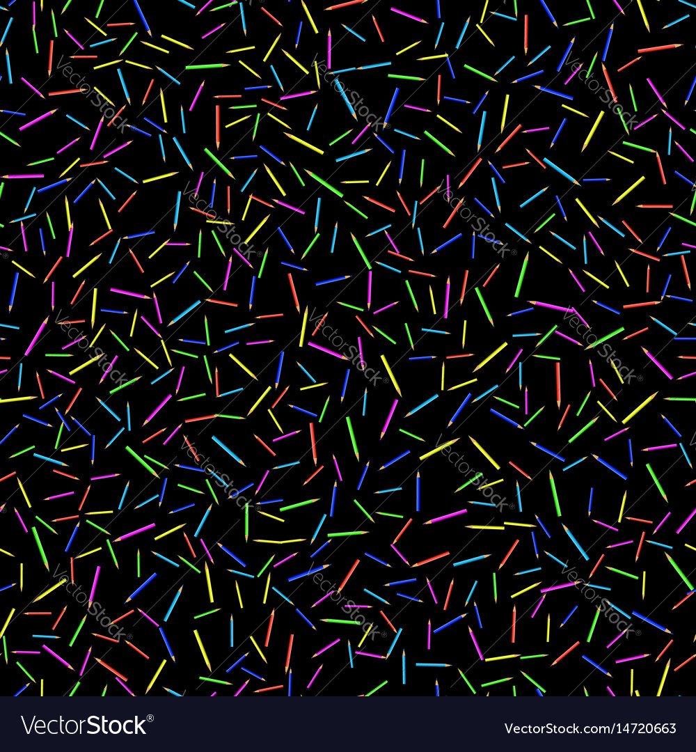 Colored pencils seamless pattern Royalty Free Vector Image