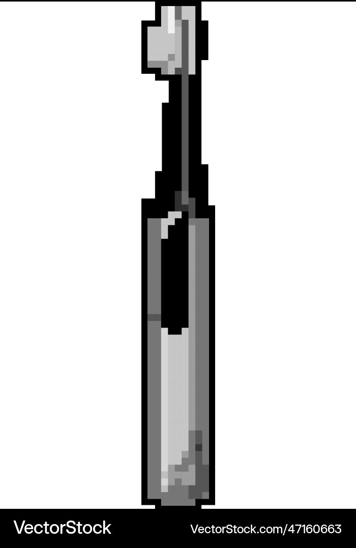 Dental tooth brush game pixel art Royalty Free Vector Image