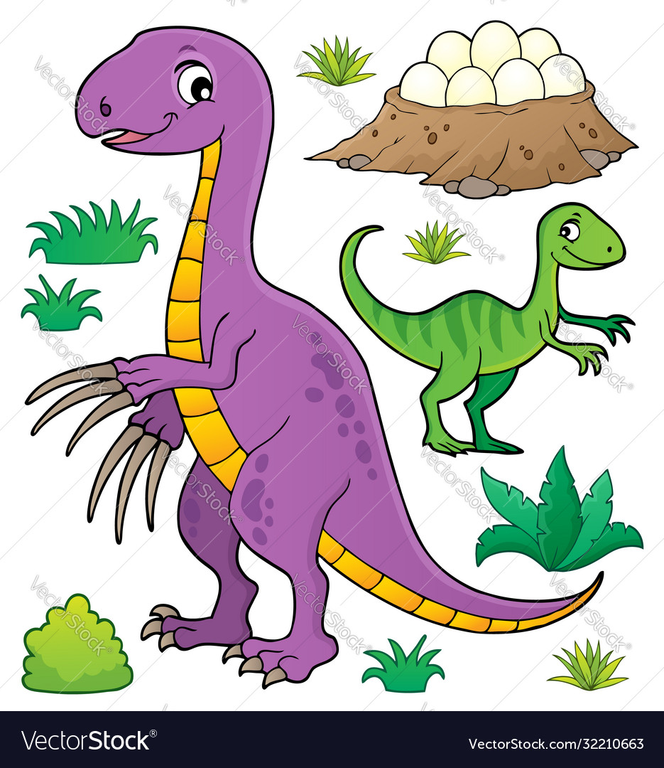 Dinosaur topic set 8 Royalty Free Vector Image