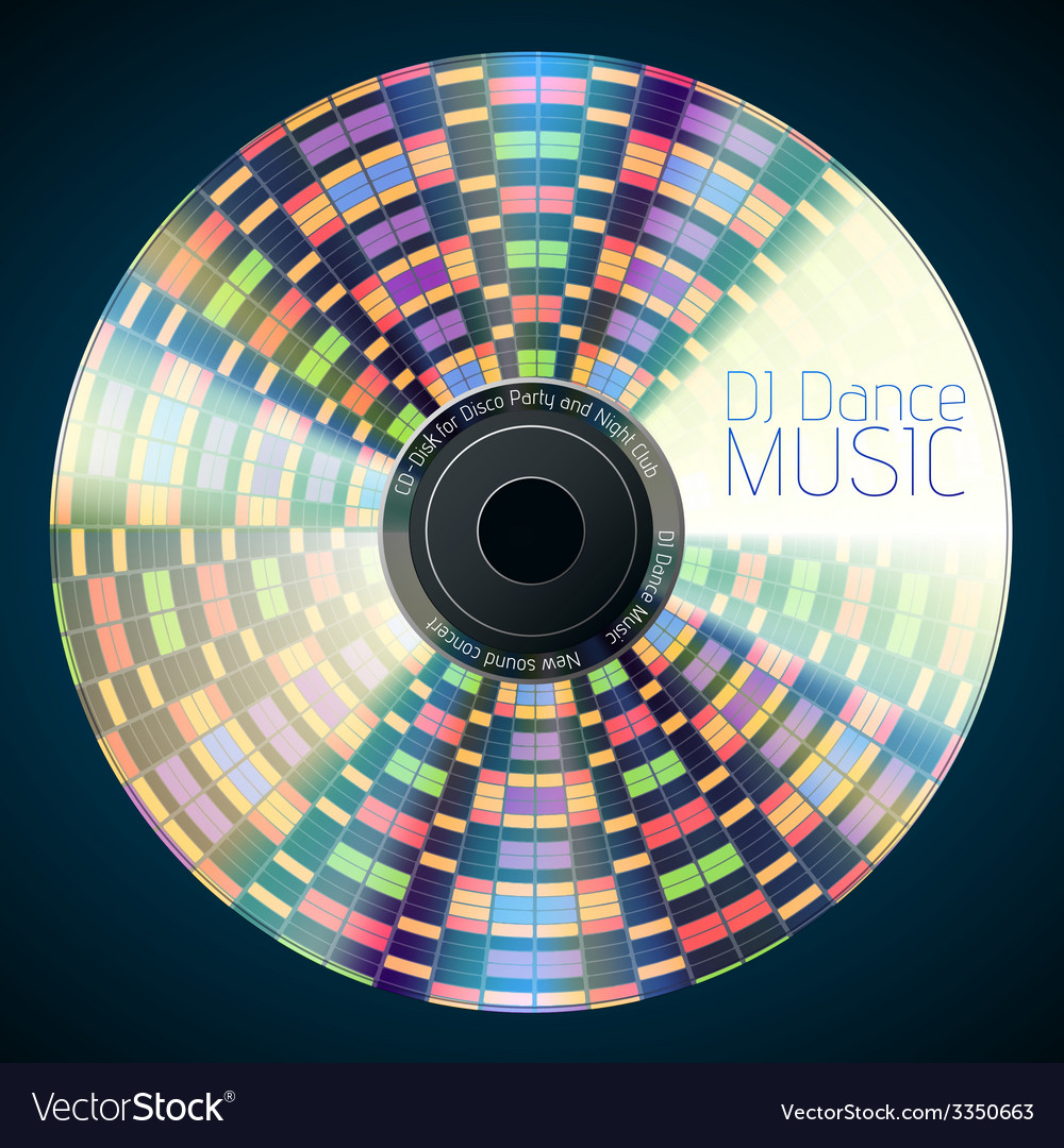 Disco abstract background Record or disk Vector Image