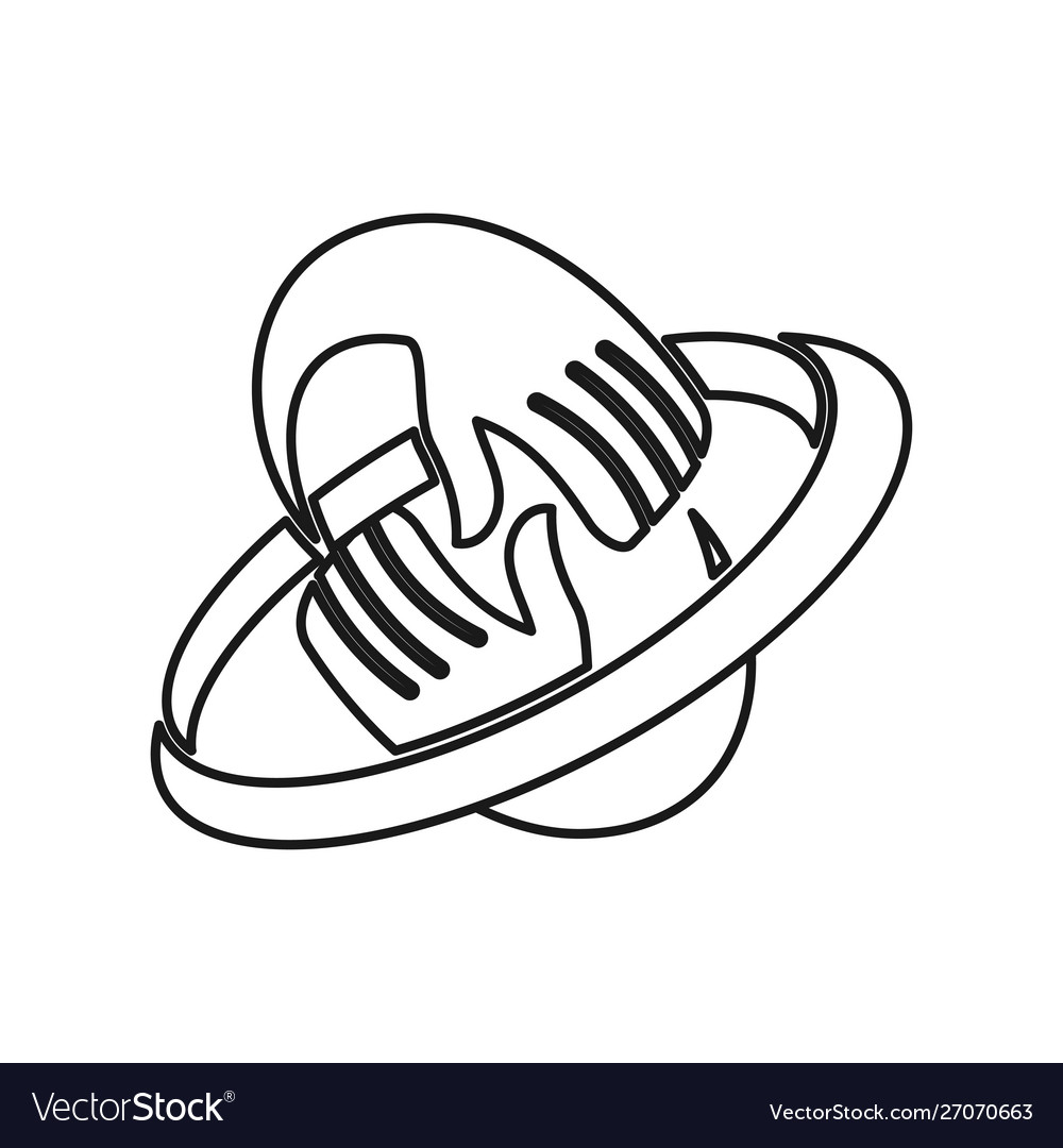 Emblem hand rotation commitment teamwork together Vector Image