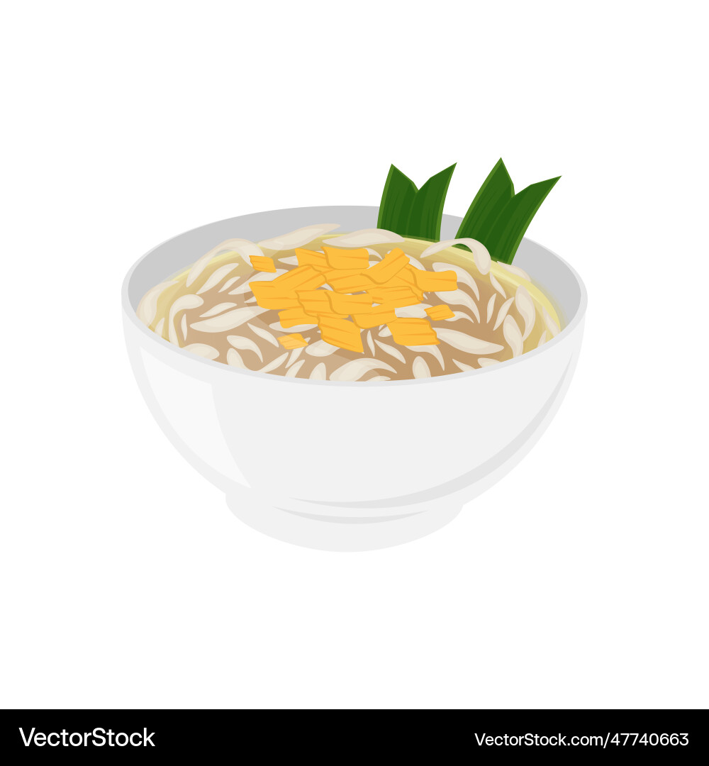 Es cendol dawet beras in a bowl Royalty Free Vector Image