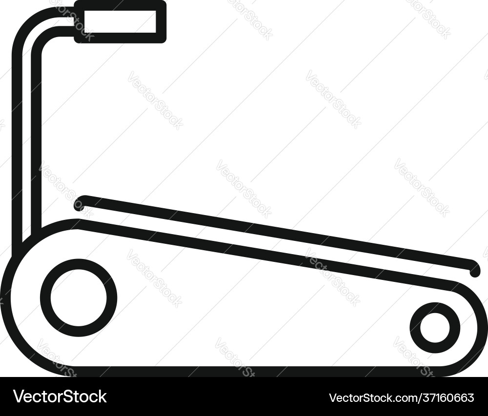 Gym treadmill icon outline style Royalty Free Vector Image