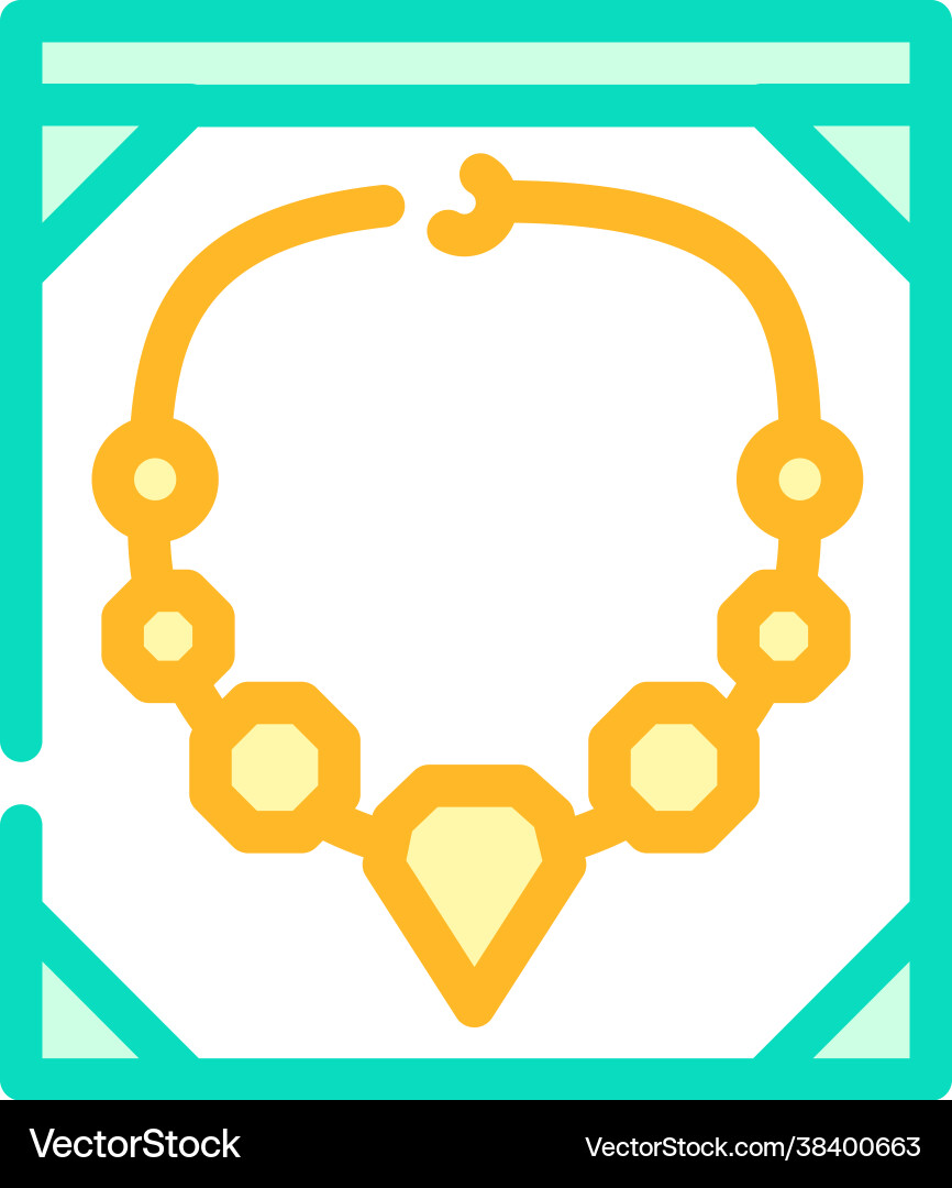 Jewelry style color icon Royalty Free Vector Image