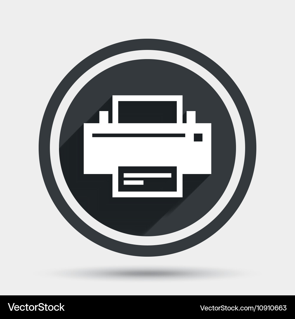 Print sign icon printing symbol Royalty Free Vector Image