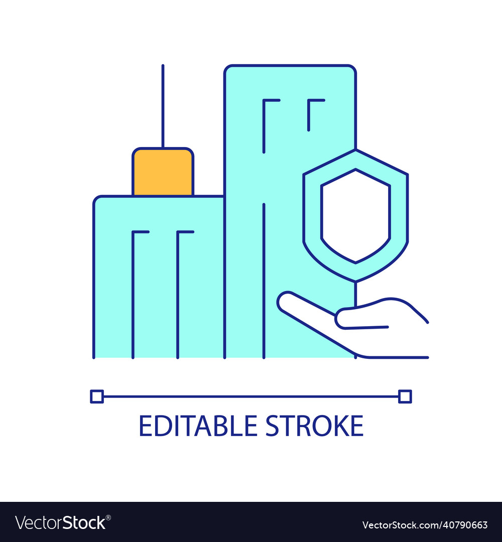 Property insurance rgb color icon Royalty Free Vector Image