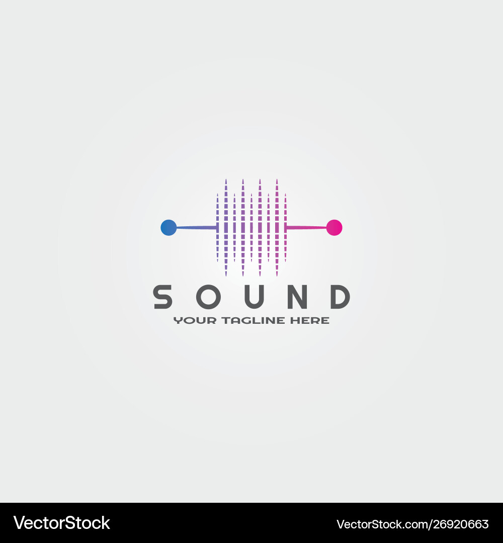 Sound logo template technology for business Vector Image
