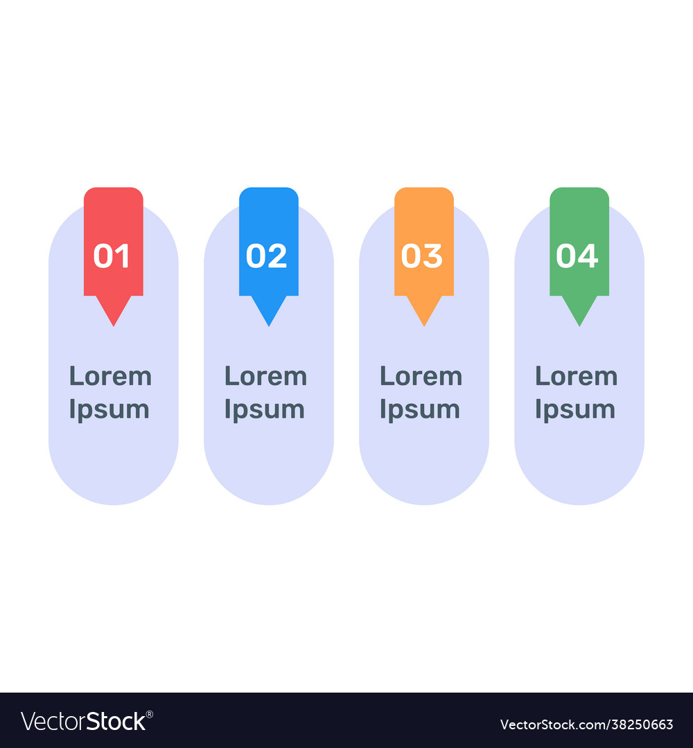 Step labels chart Royalty Free Vector Image - VectorStock