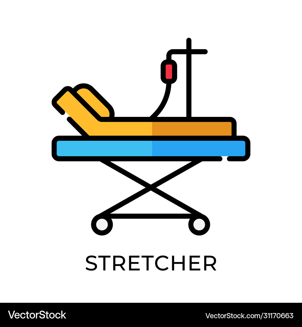 Stretcher icon hospital design Royalty Free Vector Image