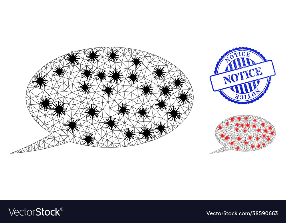 Wire frame mesh chat message pictograms with Vector Image Wire frame mesh chat message pictograms with Vector Image
