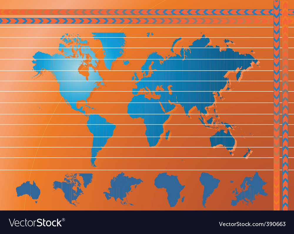 World map Royalty Free Vector Image - VectorStock