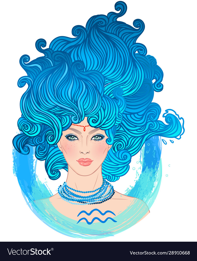 Aquarius Astrological Sign Royalty Free Vector Image