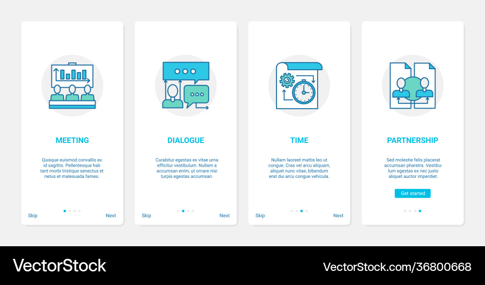 Business education partners communication ux ui Vector Image