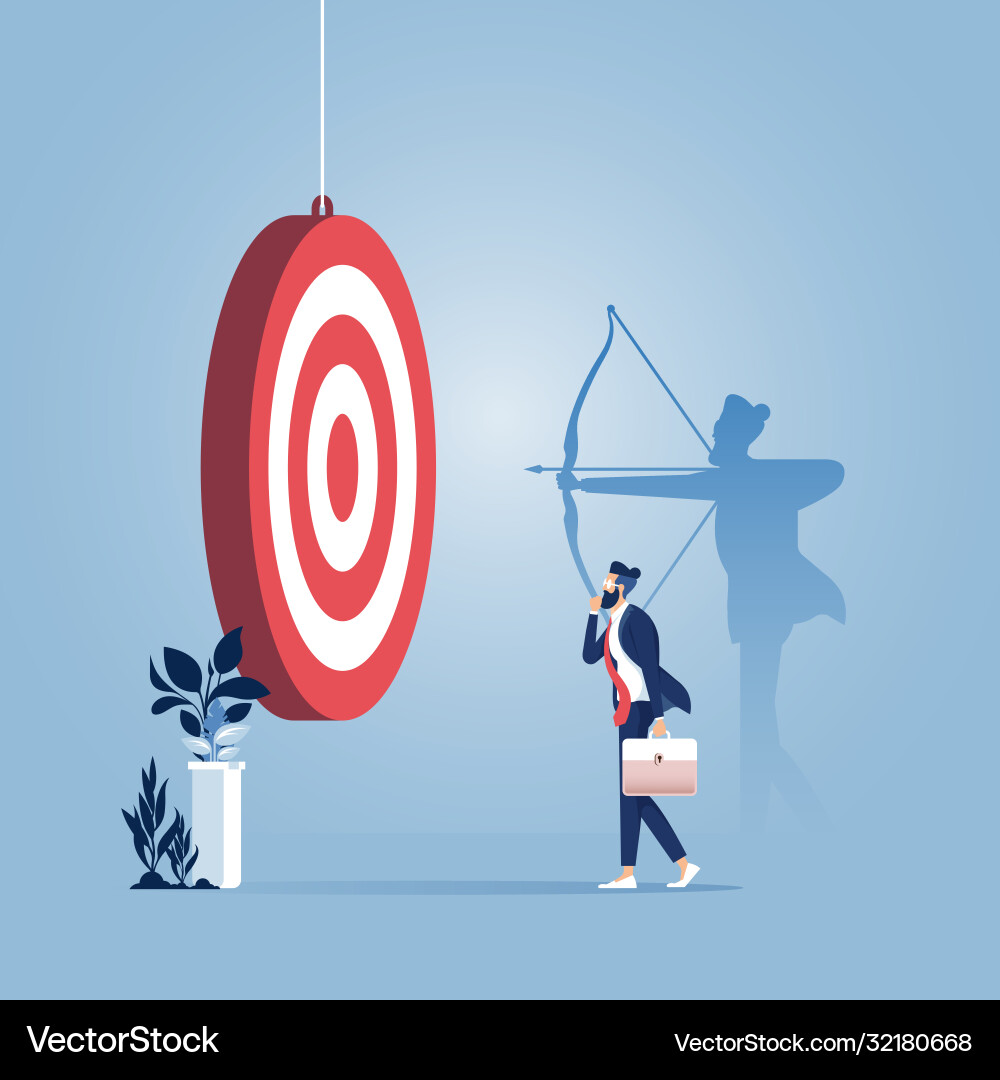 Businessman imagining his future success Vector Image