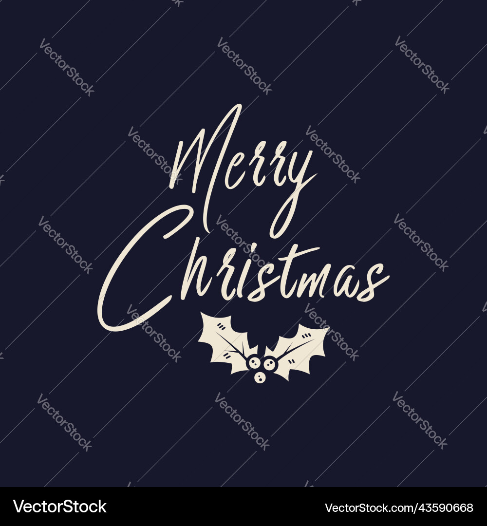 Christmas lettering design on dark background Vector Image