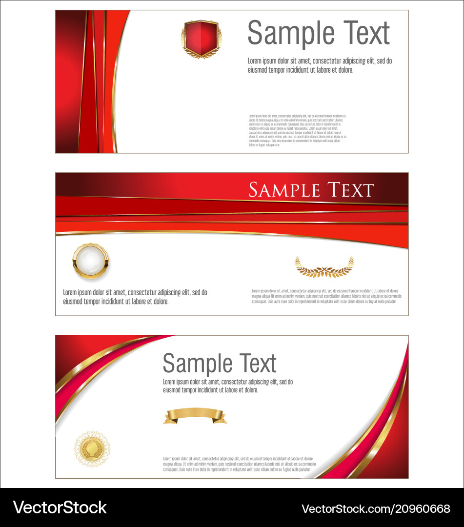 Collection of horizontal banners templates Vector Image