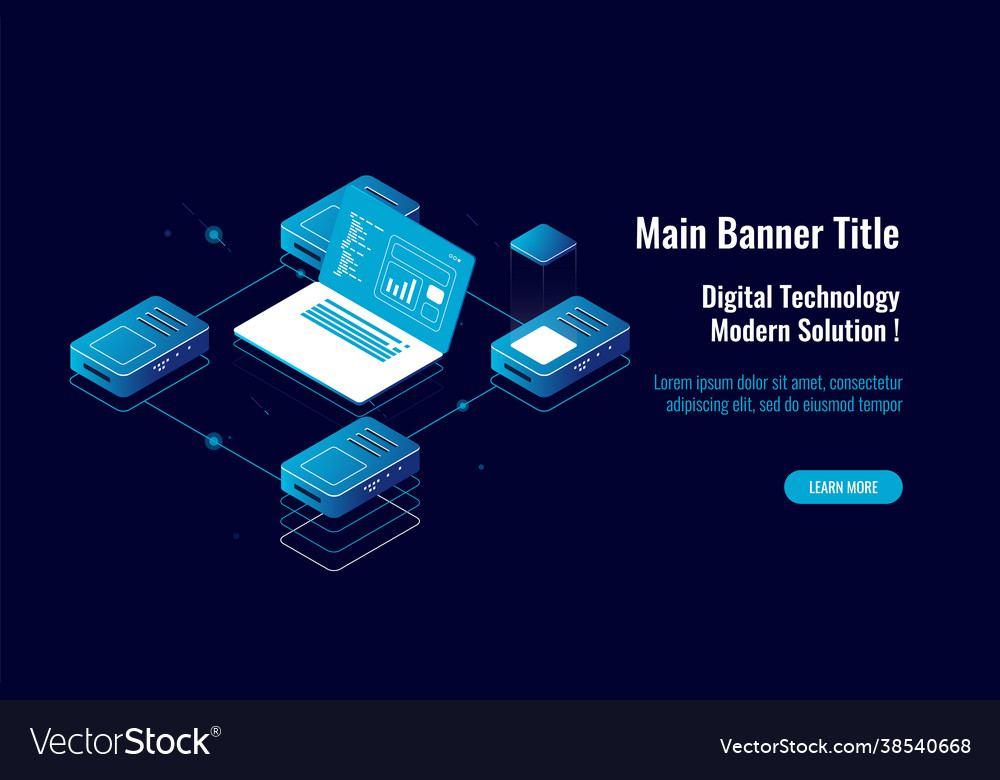 Computer network concept server room rack Vector Image