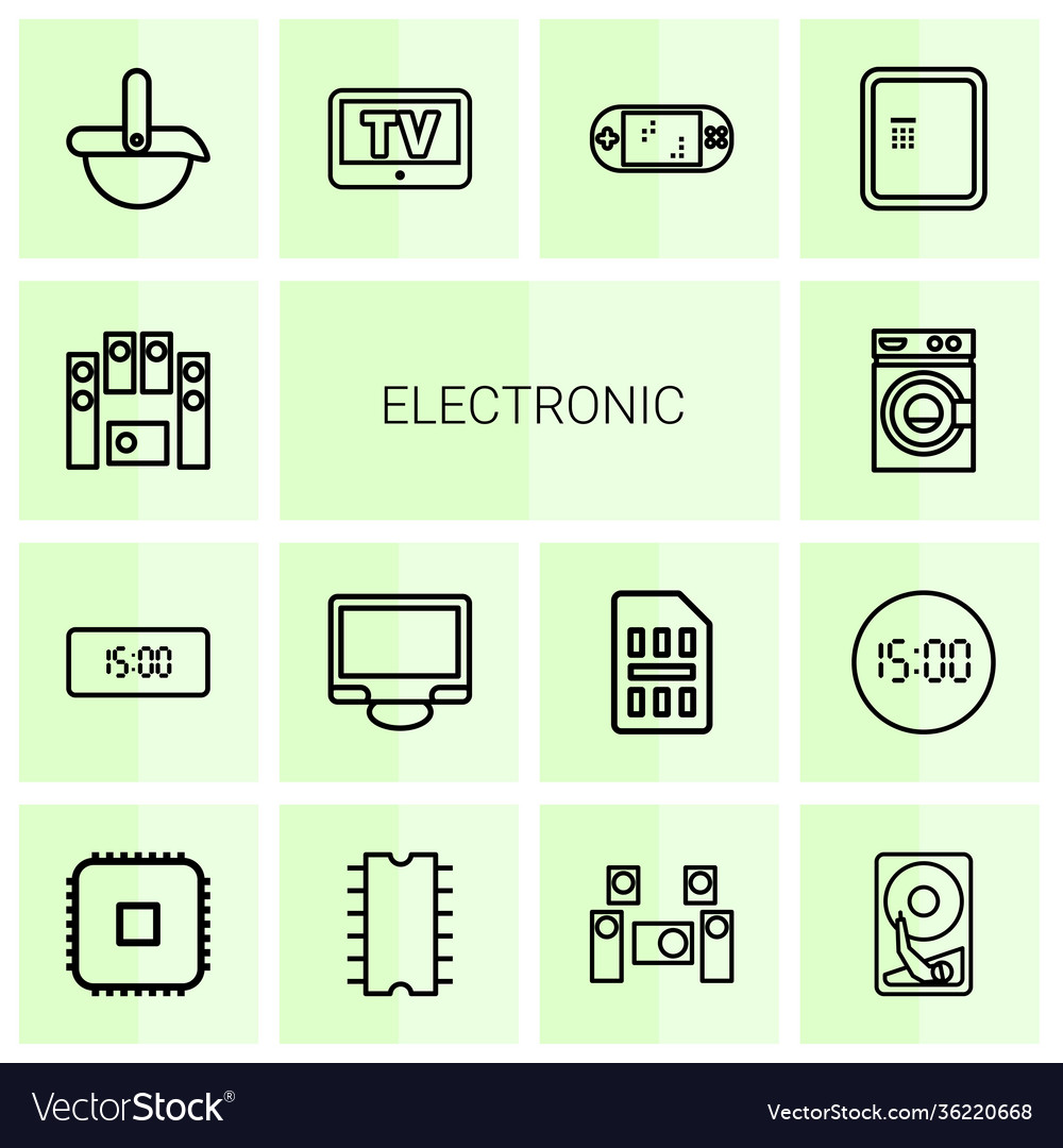 Electronic icons Royalty Free Vector Image - VectorStock