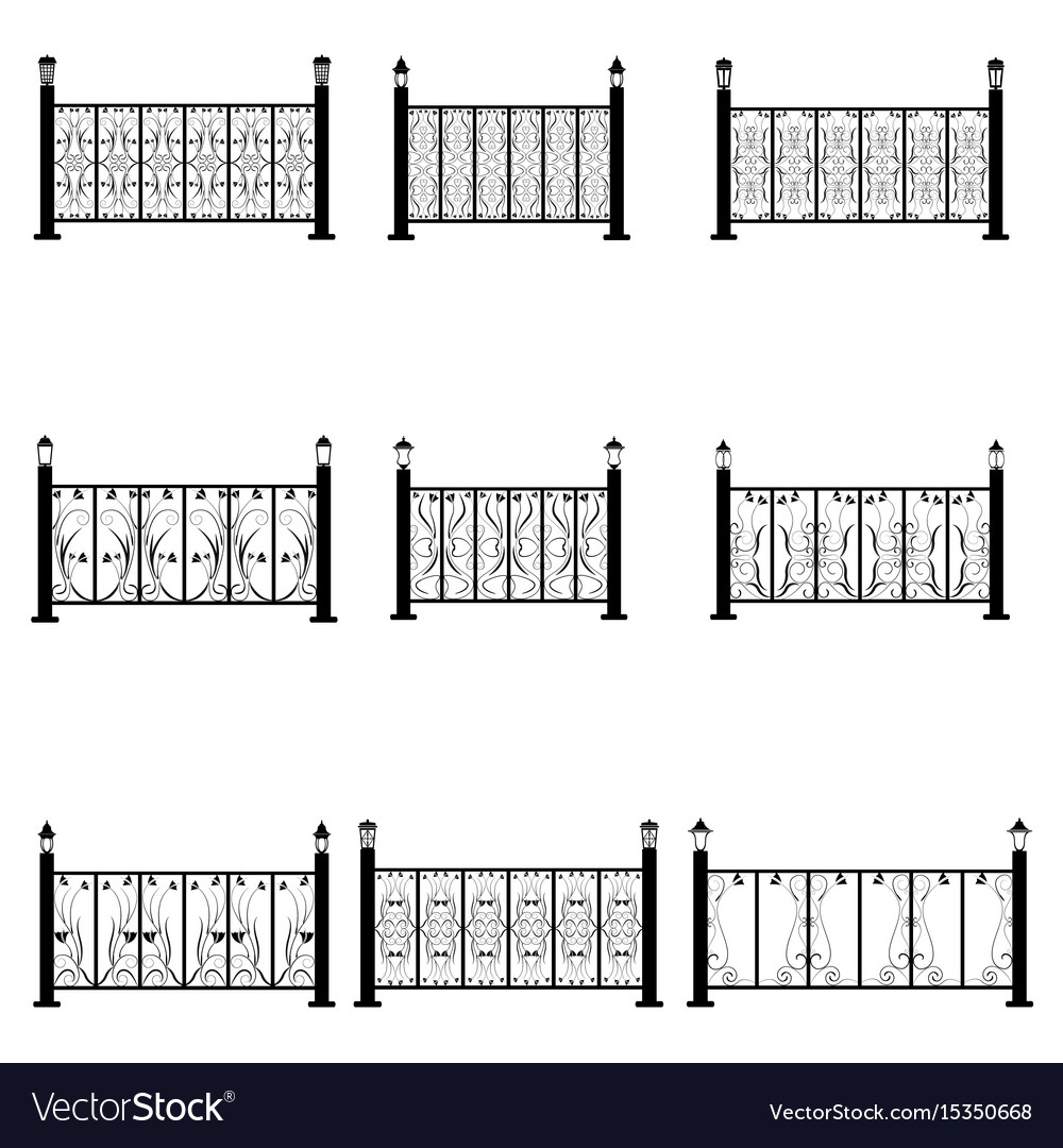 Fence icons set Royalty Free Vector Image - VectorStock
