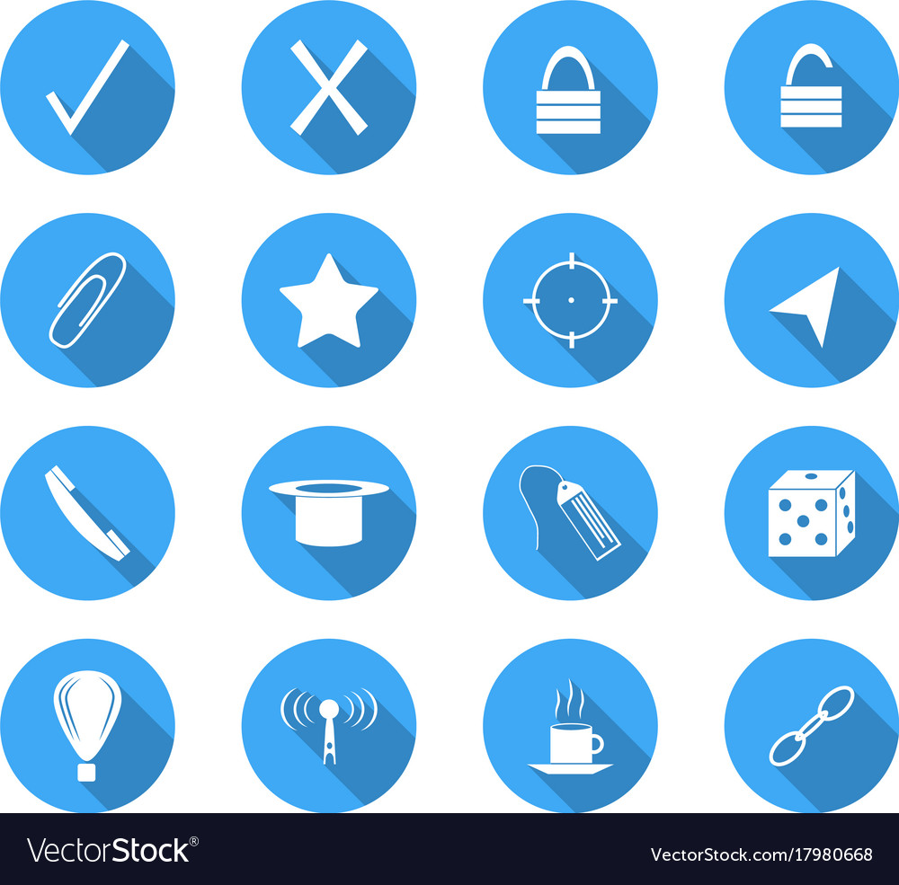 Flat design icons Royalty Free Vector Image - VectorStock