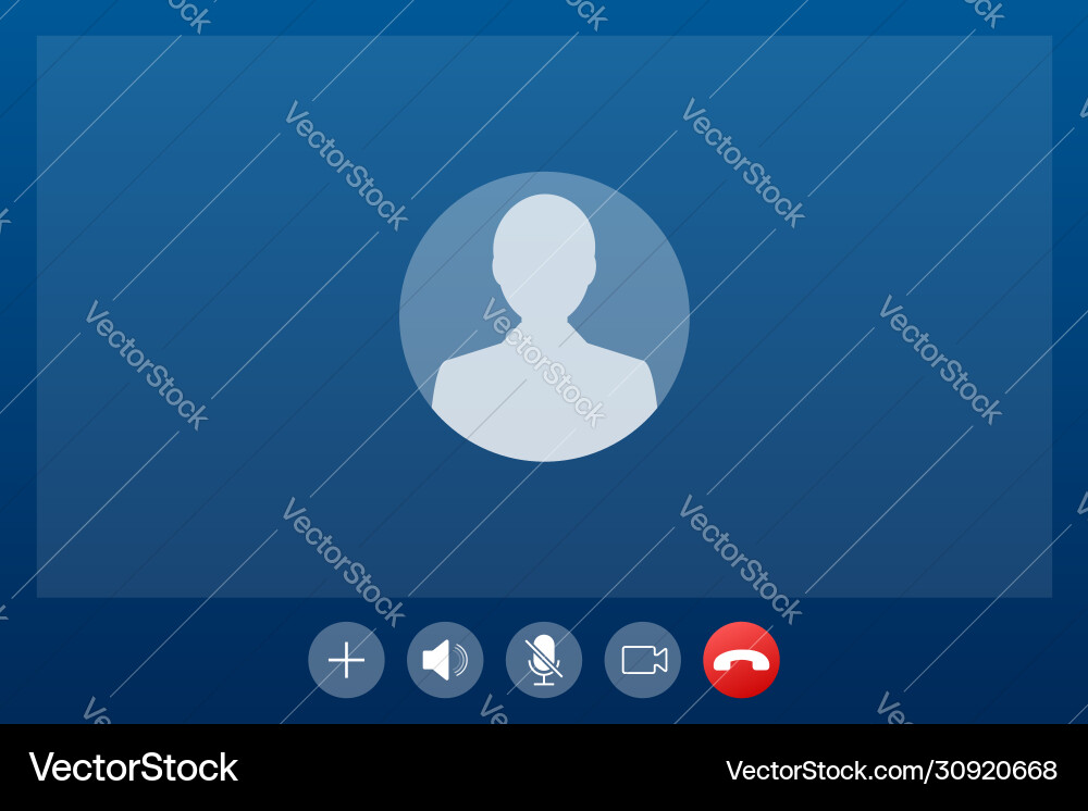 Incoming video call on laptop Royalty Free Vector Image