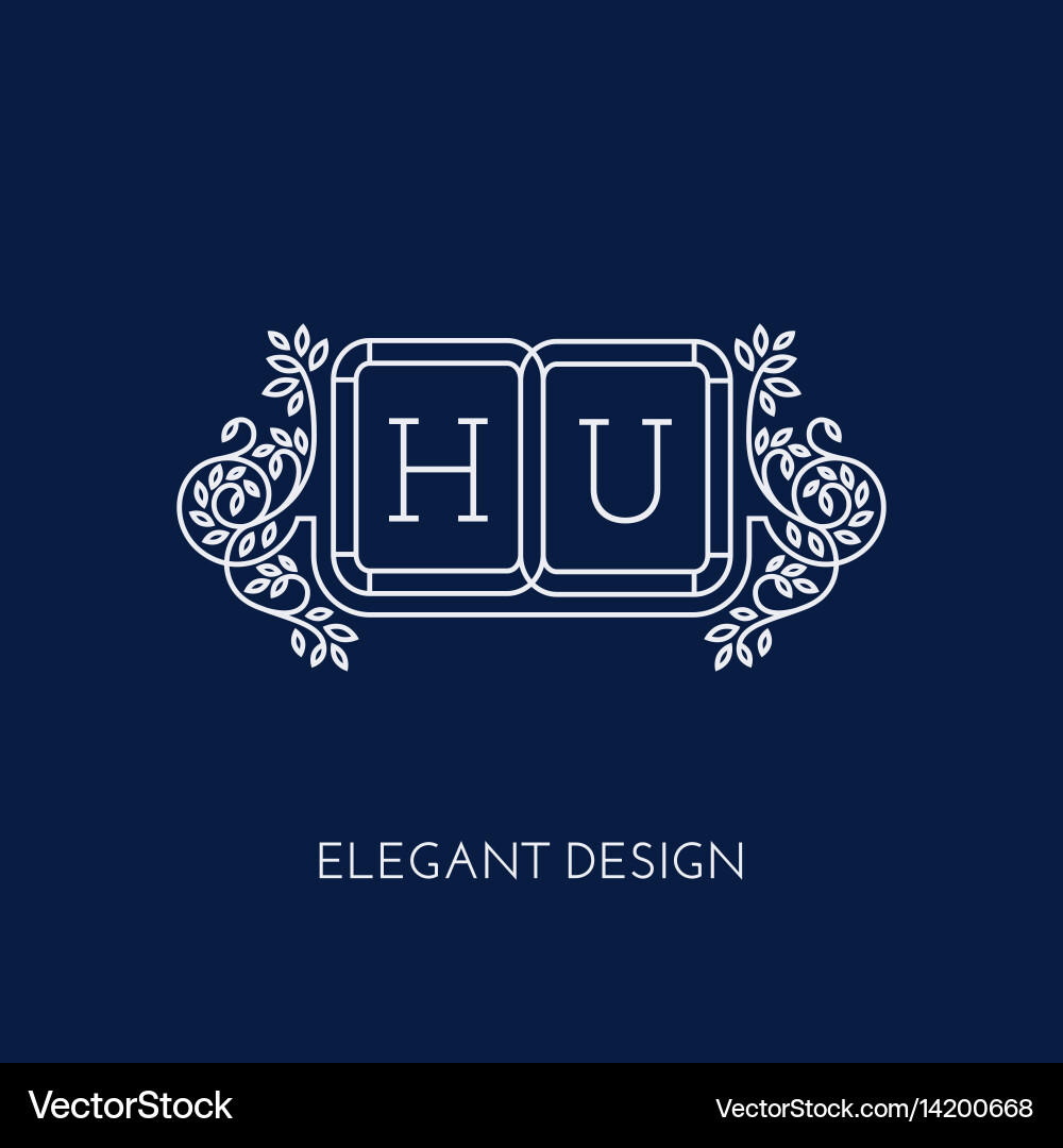 Monogram design template Royalty Free Vector Image