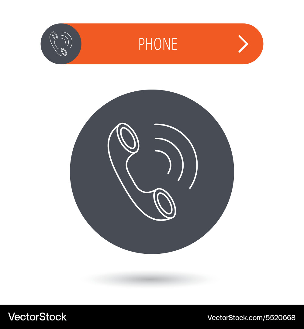 Phone icon call sign Royalty Free Vector Image