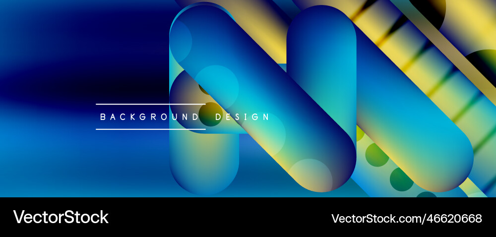 Round shapes and lines with fluid gradients Vector Image