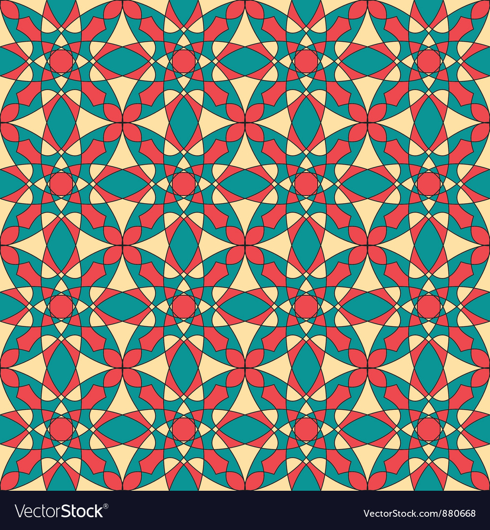 Seamless colorful retro pattern Royalty Free Vector Image
