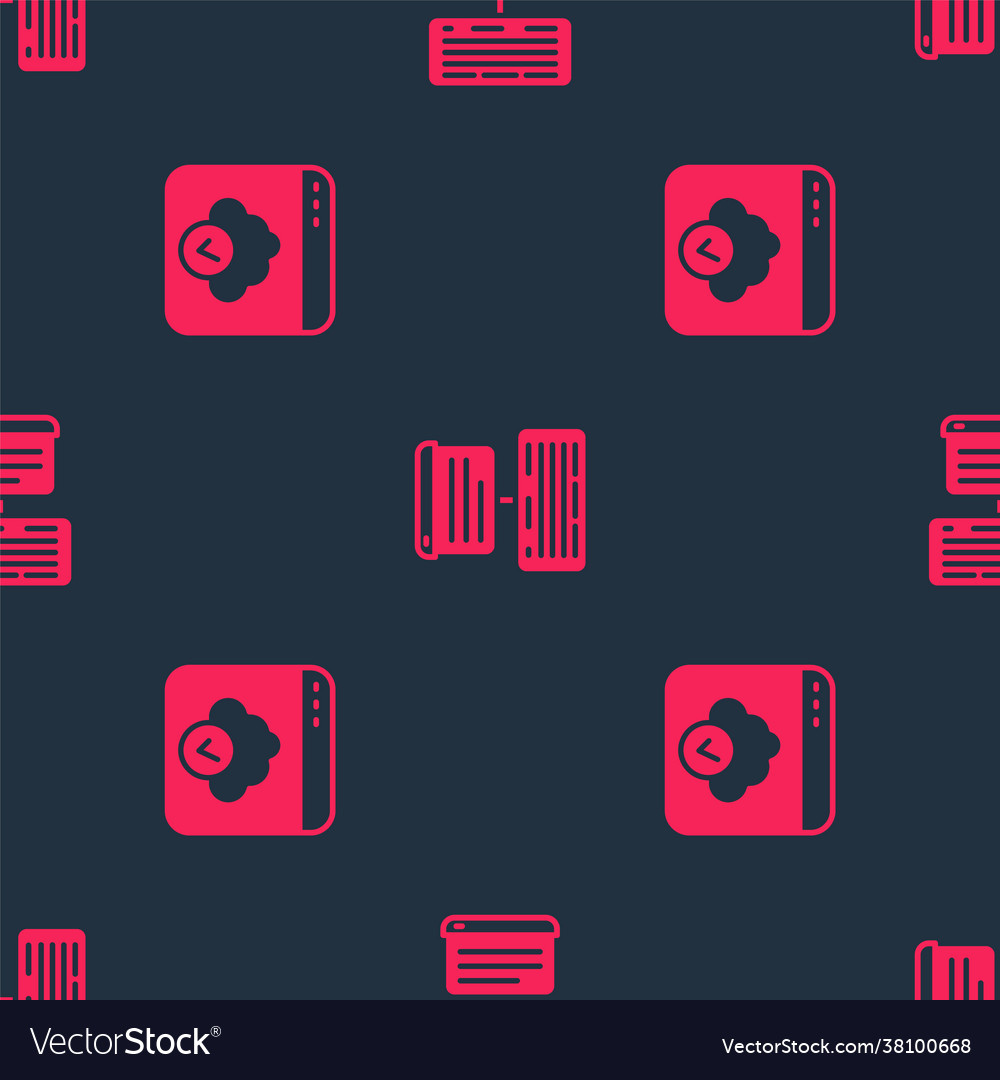 Set cloud technology data transfer and server Vector Image