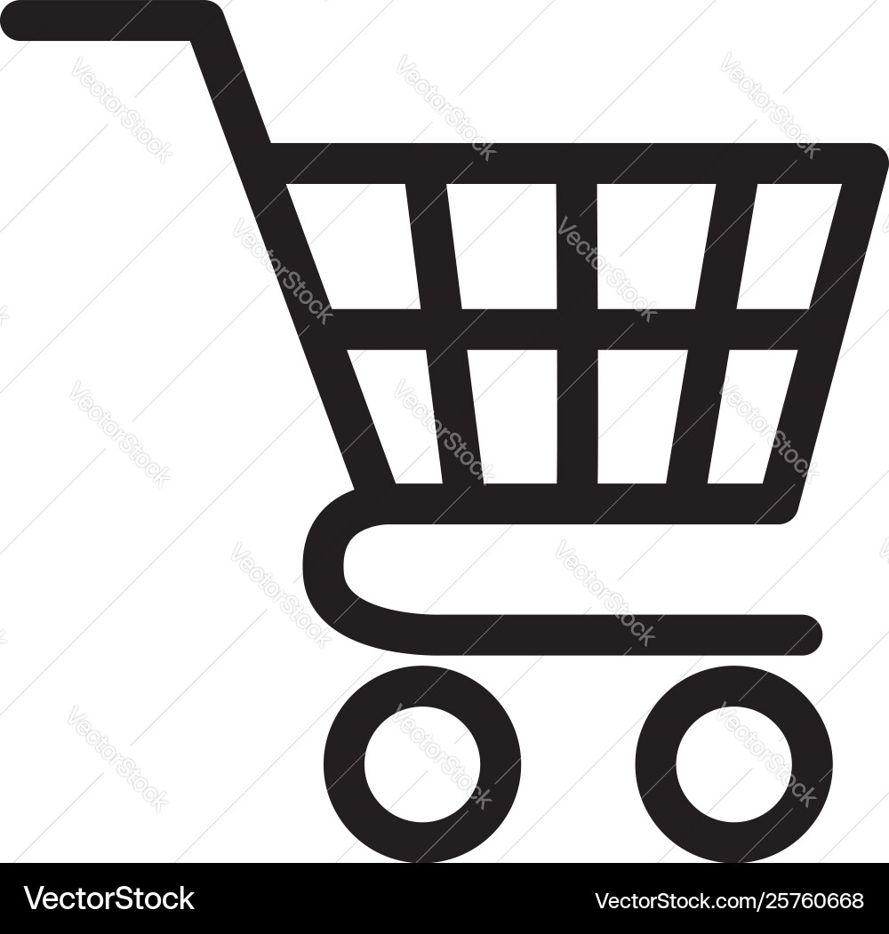 Shopping cart icon line Royalty Free Vector Image