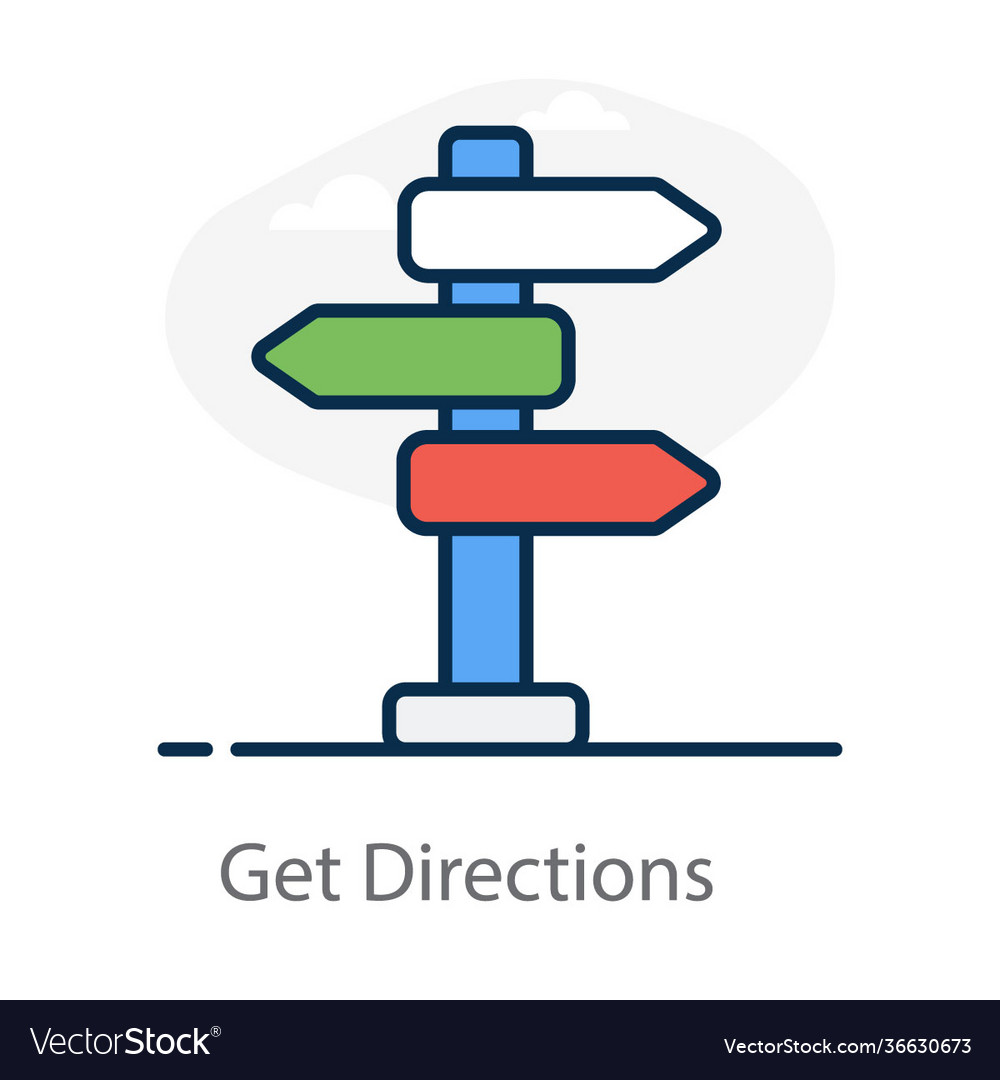 Direction board Royalty Free Vector Image - VectorStock