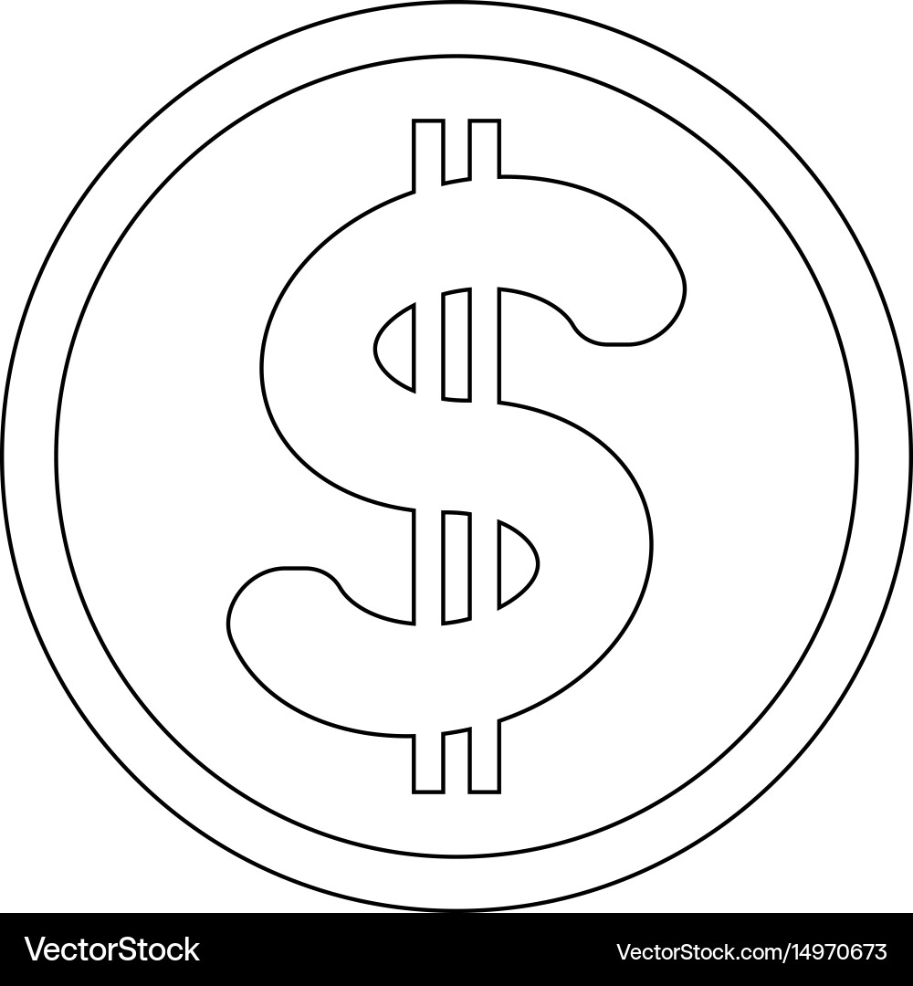 Dollar In The Circle Black Color Icon Royalty Free Vector