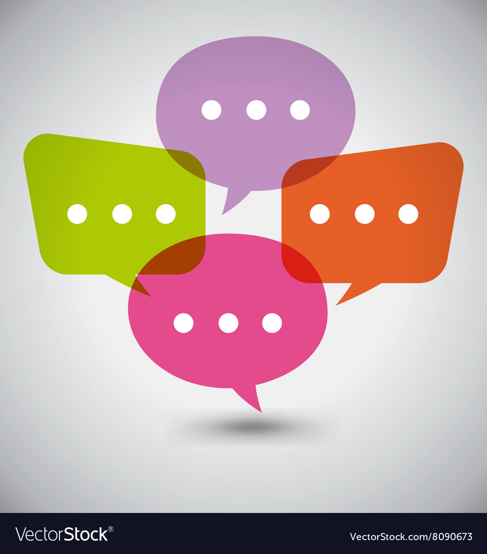 Flat colorful dialog speech bubbles Royalty Free Vector Flat colorful dialog speech bubbles Royalty Free Vector
