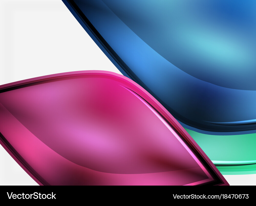 Glossy glass shapes abstract background Royalty Free Vector